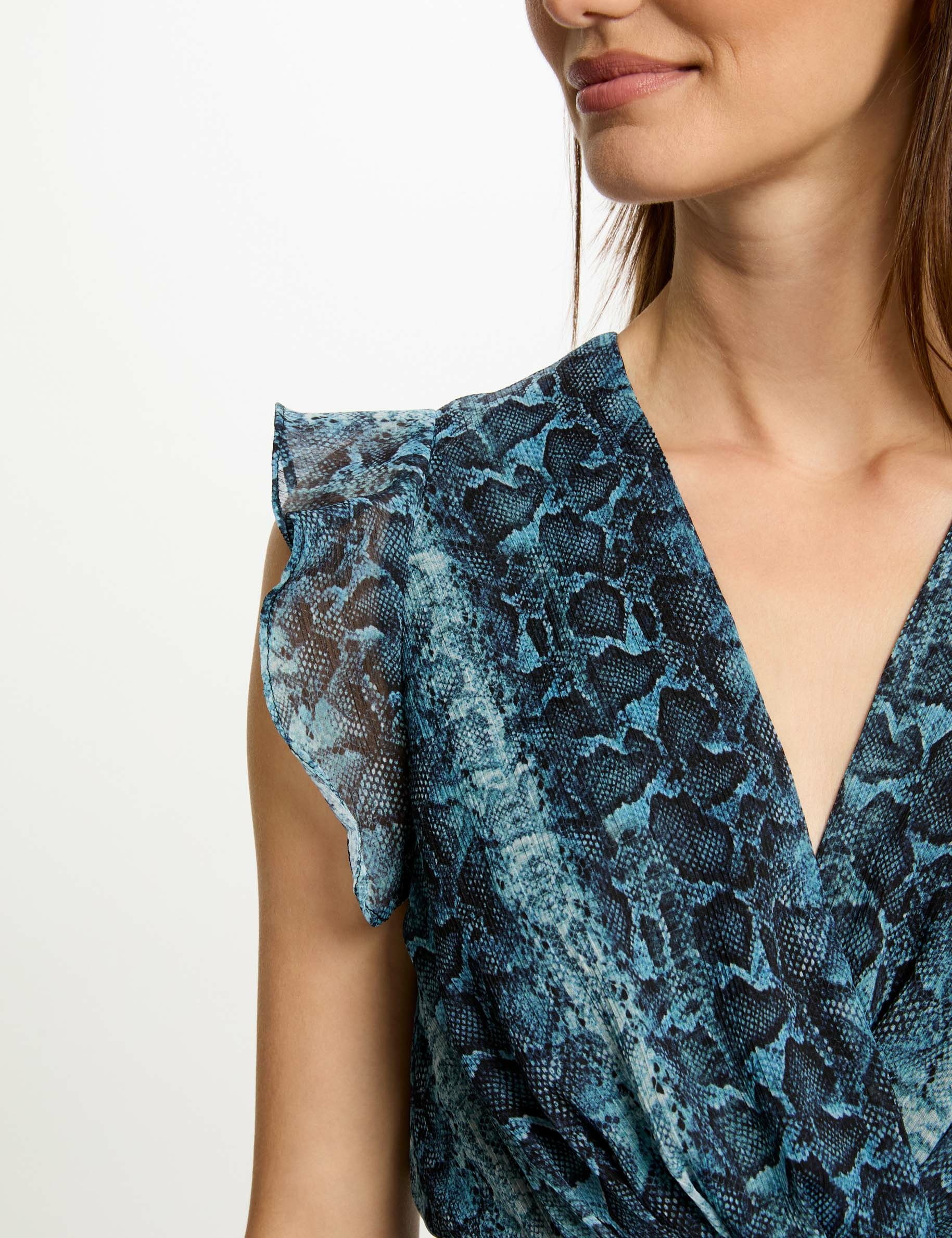 Vestido entallado estampado multico mujer | Morgan