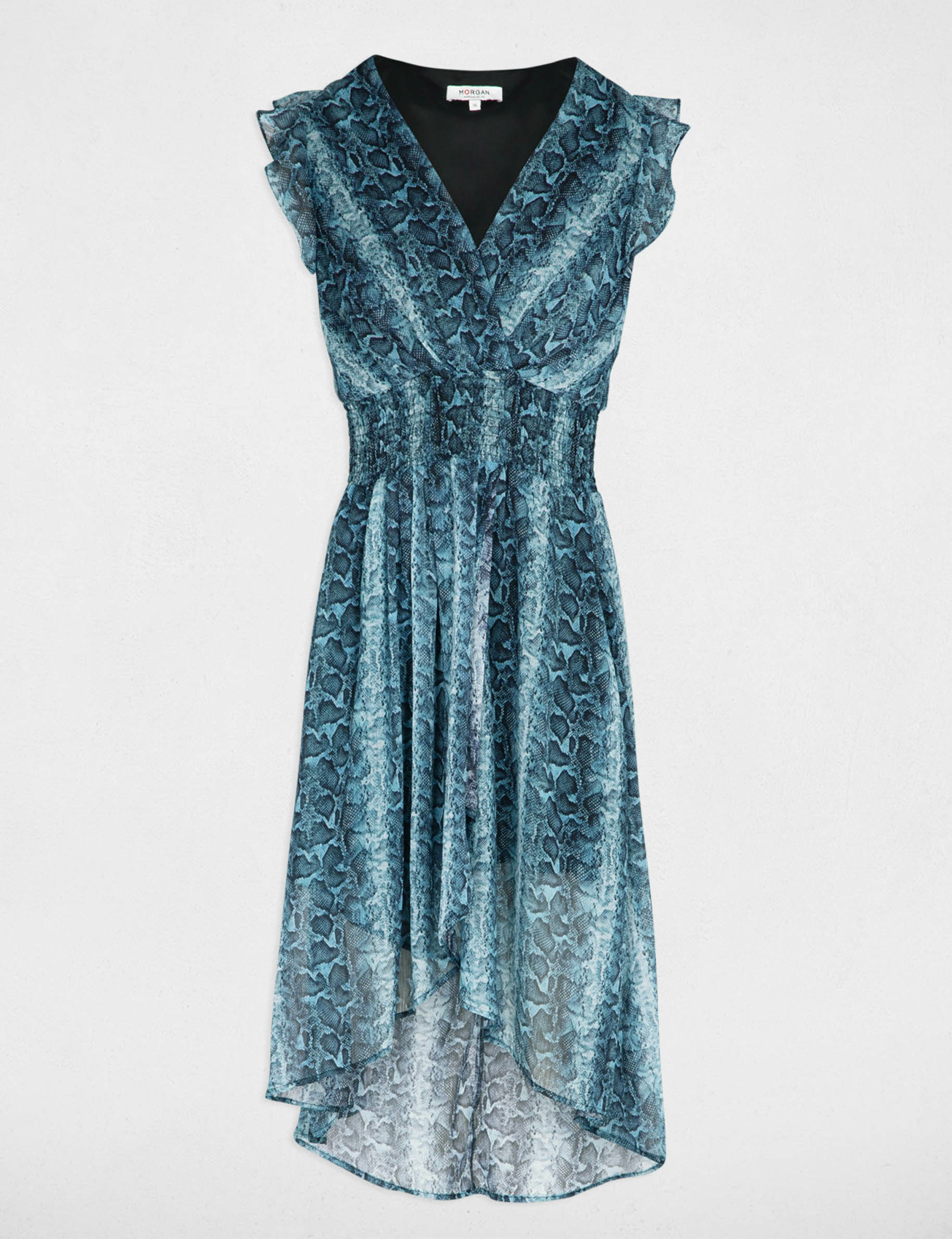 Vestido entallado estampado multico mujer | Morgan